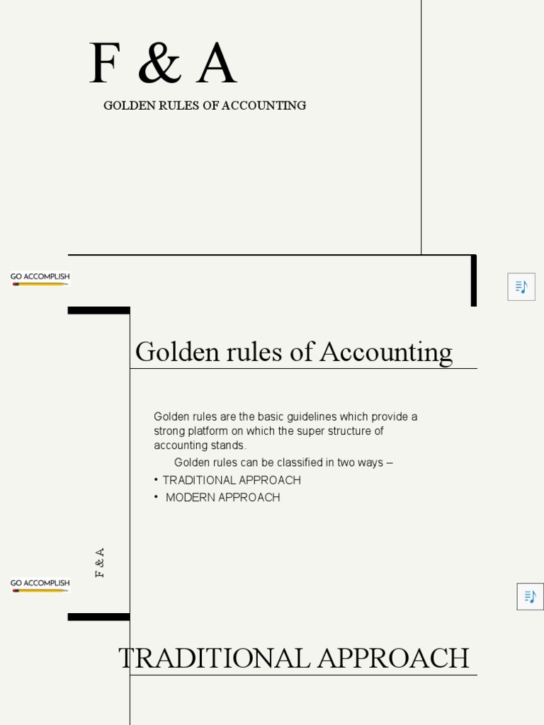 Golden Rules of Accounting | PDF | Debits And Credits | Expense