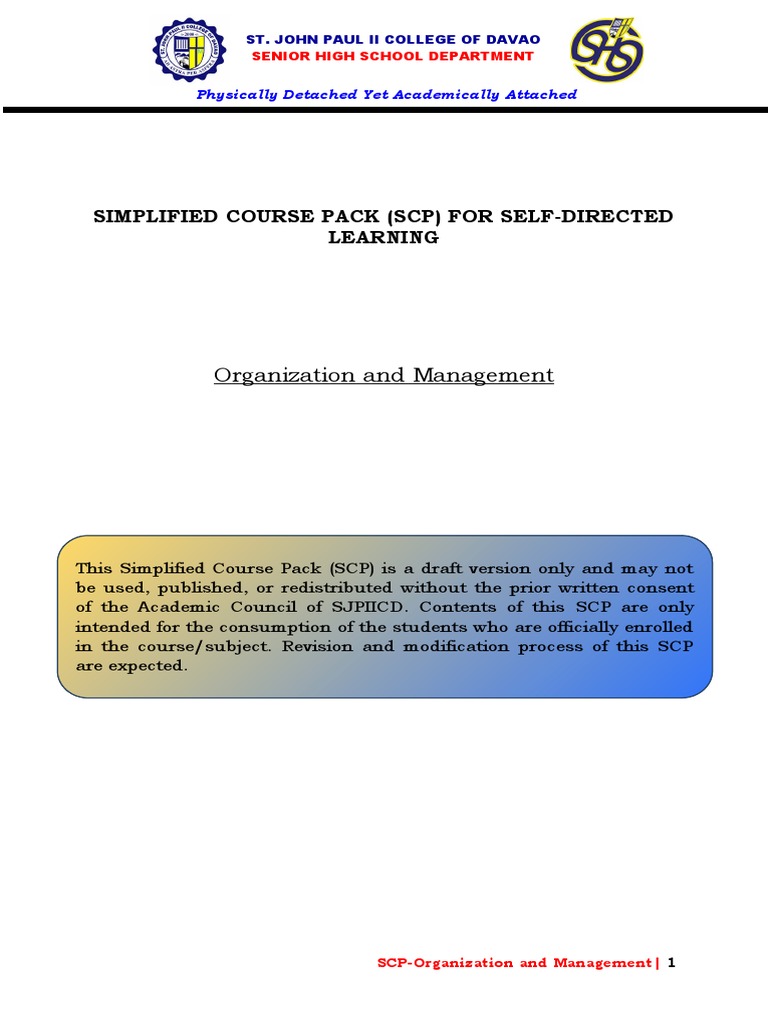 SCP Organization Management | PDF | Swot Analysis | Business