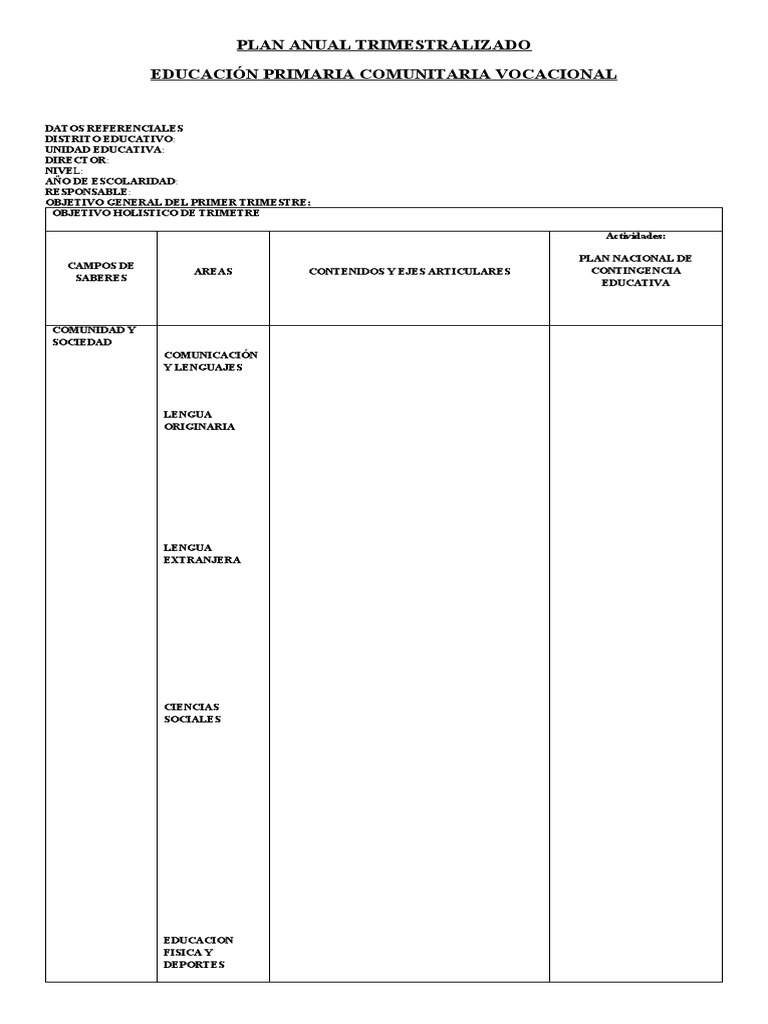 Formato de Pat Primaria | PDF | Science