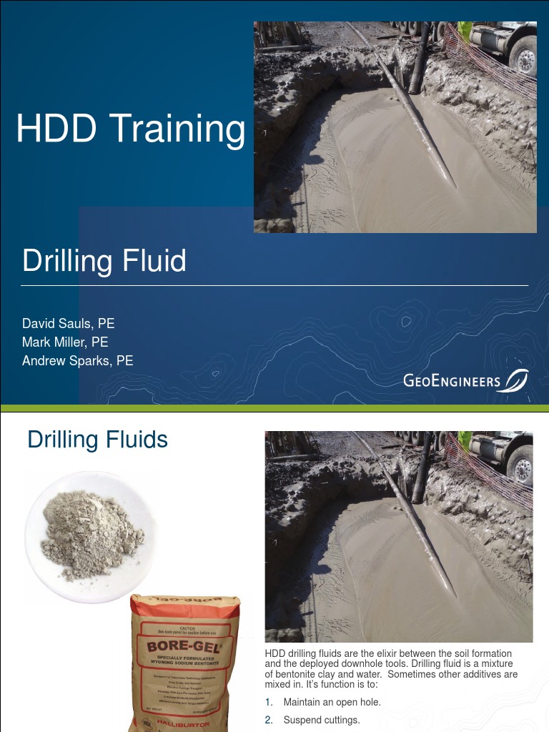 HDD Drilling Fluids and Additives Guide | PDF | Fluid | Viscosity