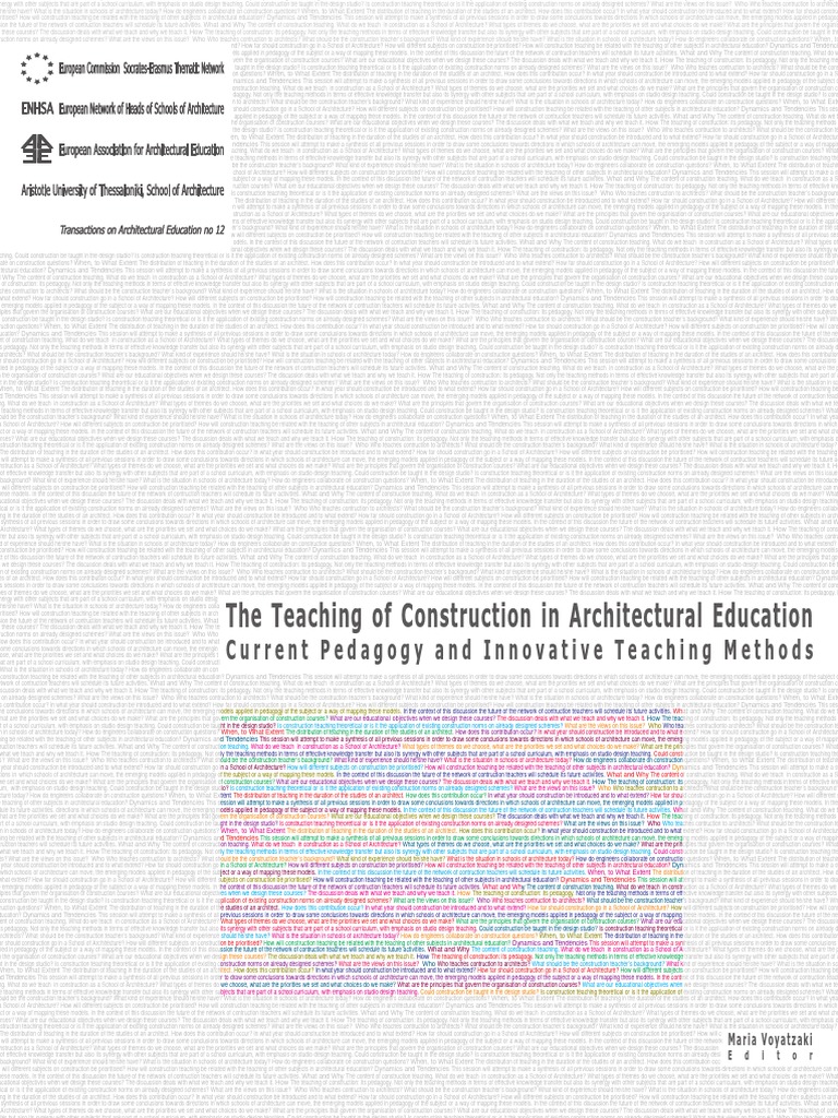 12 The Teaching of Construction in Architectural Education | PDF ...