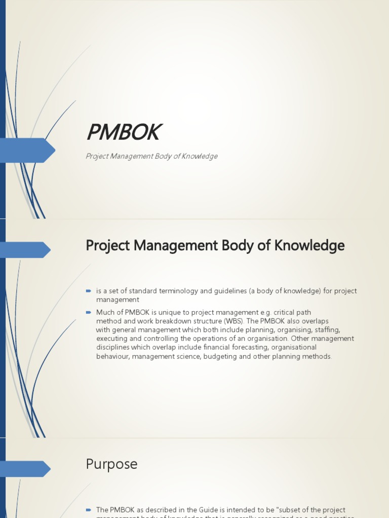 Overview of PMBOK Guidelines | PDF | Project Management | Evaluation
