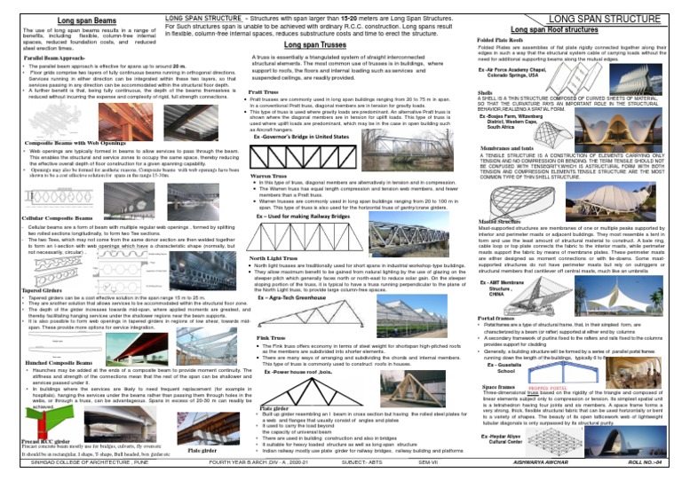 Long Span Case Study | PDF | Truss | Beam (Structure)