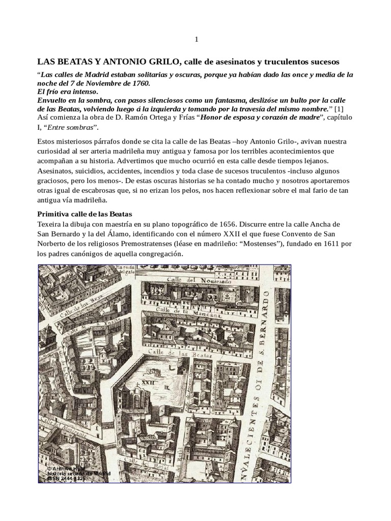 Calle de LAS BEATAS Y Calle de ANTONIO GRILO | PDF | Madrid