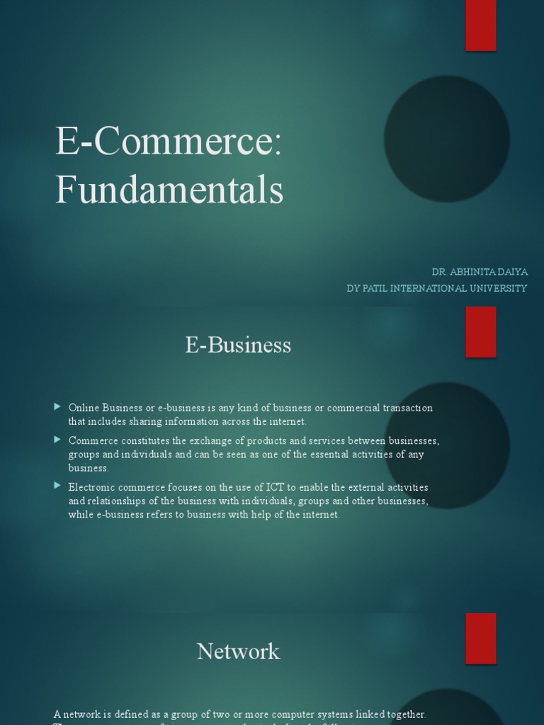 E-Commerce Fundamentals | PDF | Computer Network | Network Topology