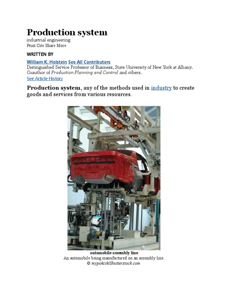 Flow Chart - Production System | PDF | Warehouse | Labour Economics