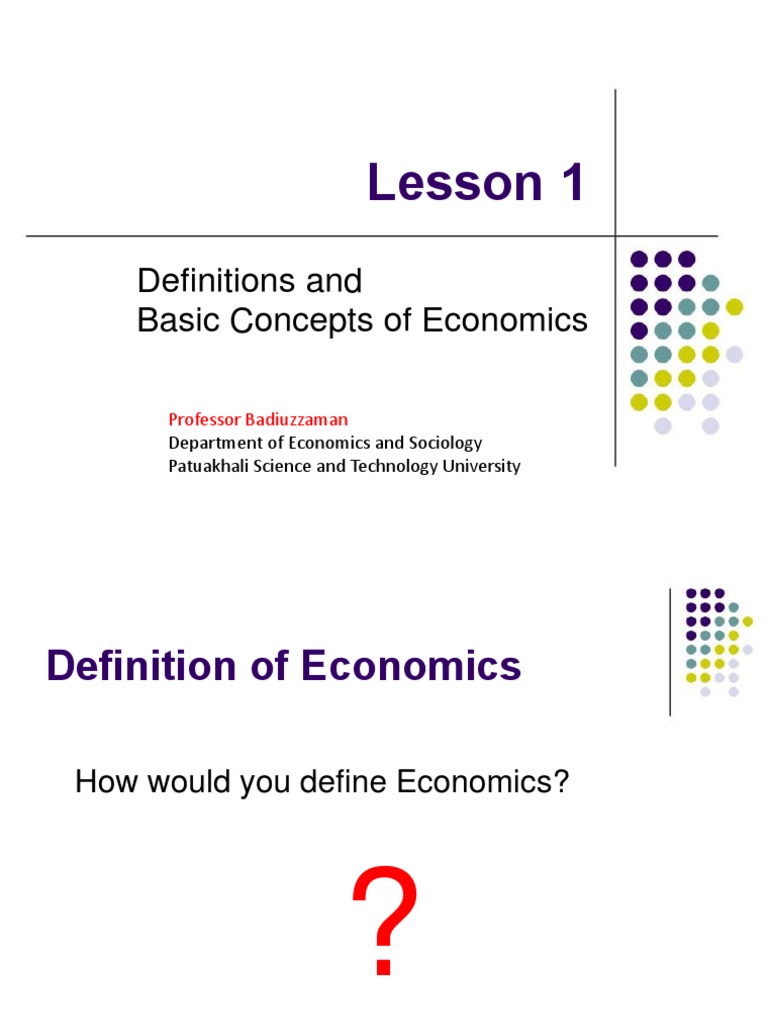 Chapter 1 Basic-Concepts-Of-Economics | PDF | Economics | Economies
