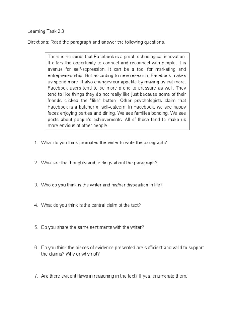 Learning Task 2.3 | PDF