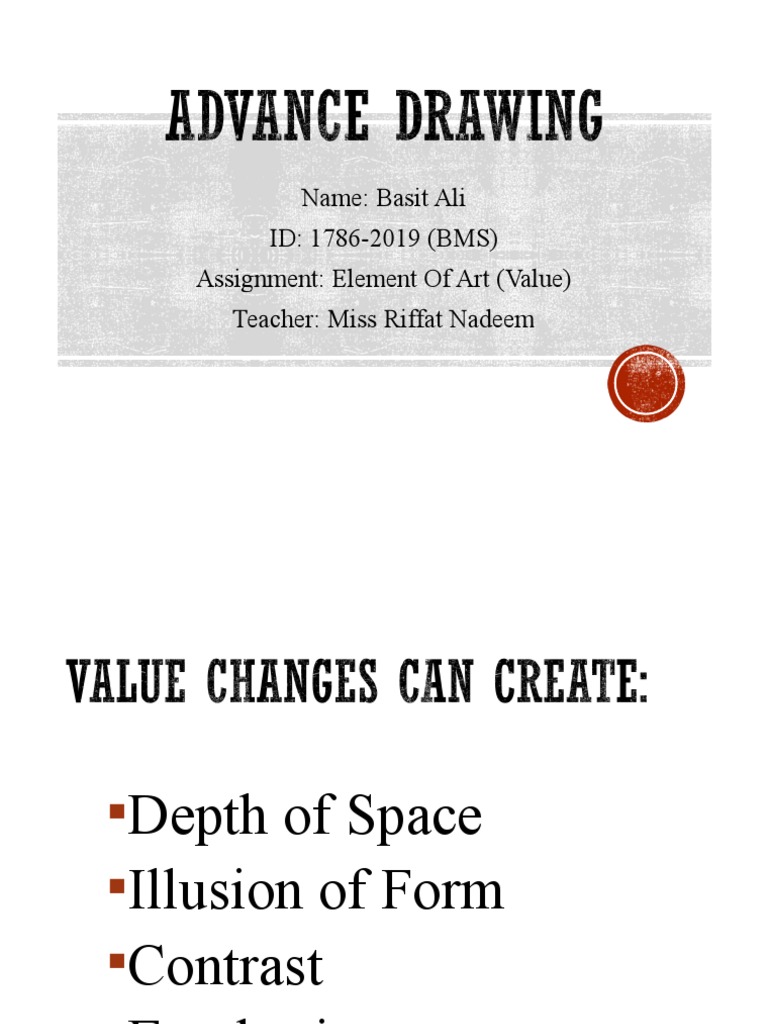 Element - of - Art (Value) Assignment | PDF