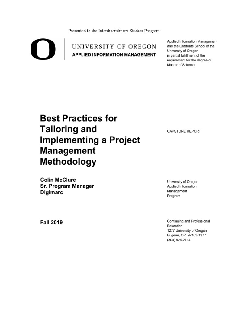 Best Practices For Tailoring and Implementing A Project Management ...