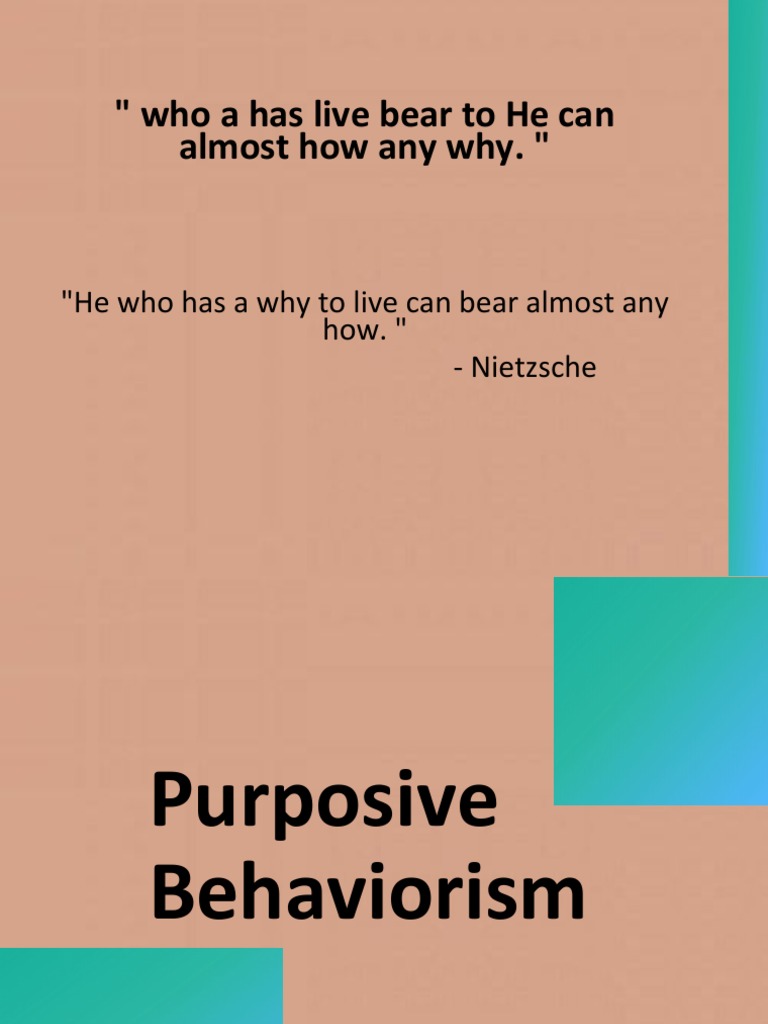 Tolman's Purposive Behaviorism | PDF | Neuroscience | Psychological Schools