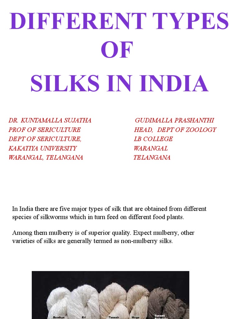 Different Types OF Silks in India | PDF | Silk | Textiles