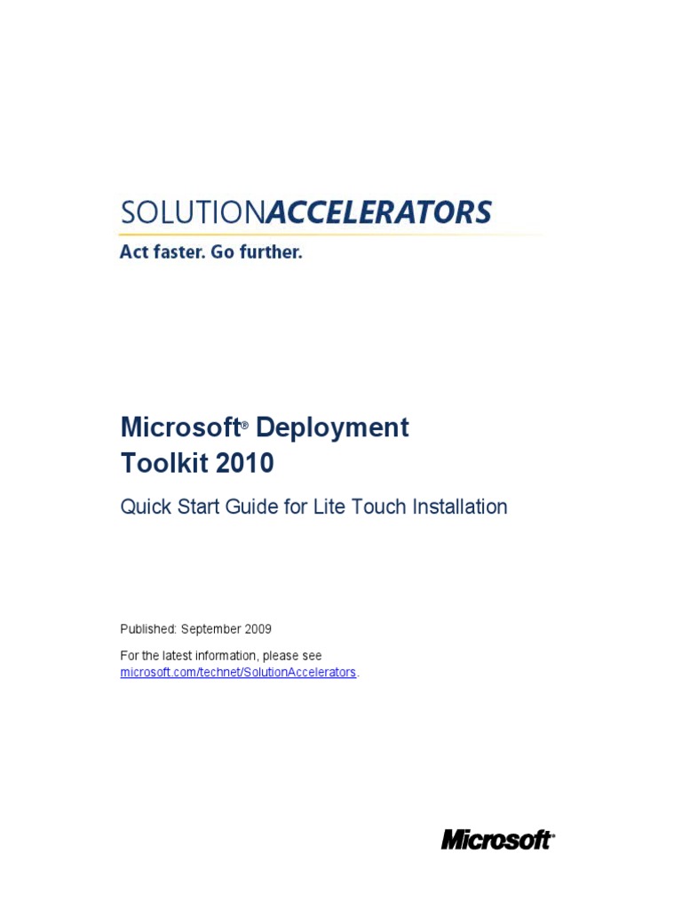 Quick Start Guide For Lite Touch Installation | PDF | Microsoft Windows | Installation (Computer ...