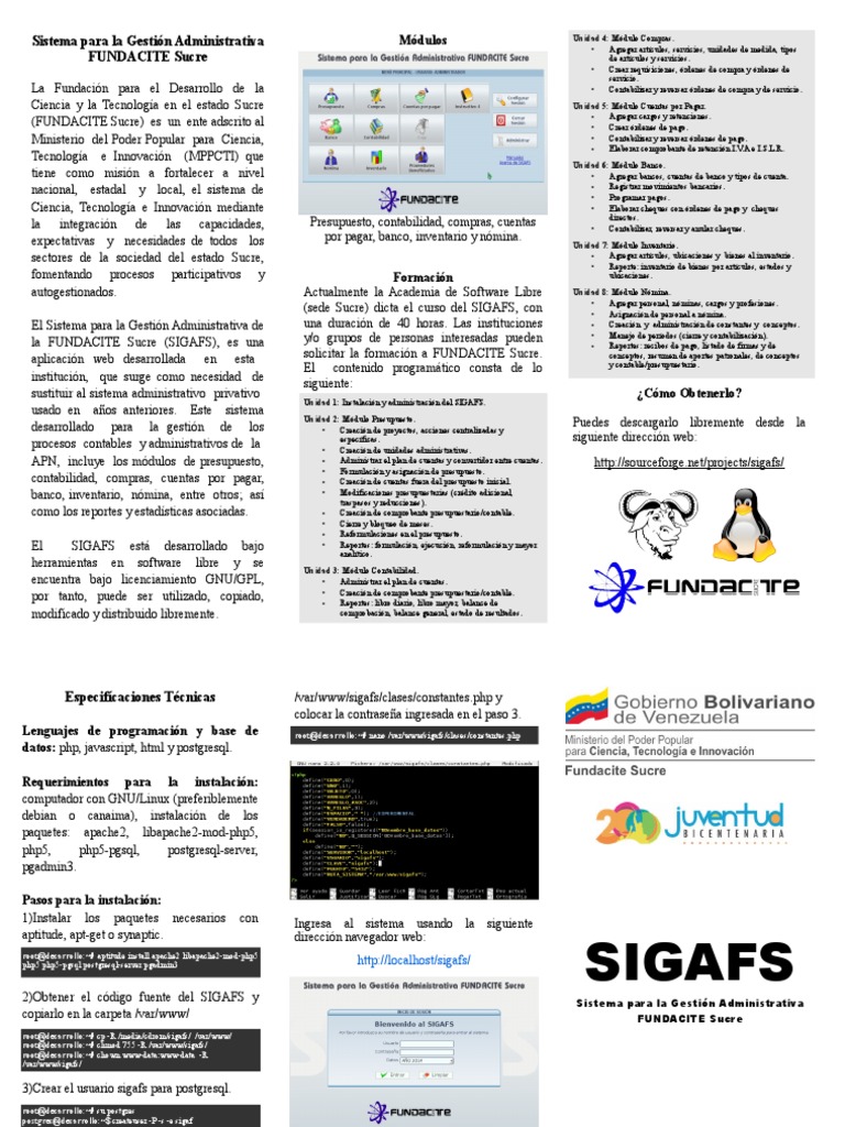 Triptico SIGAFS 2014 | PDF | Php | Presupuesto