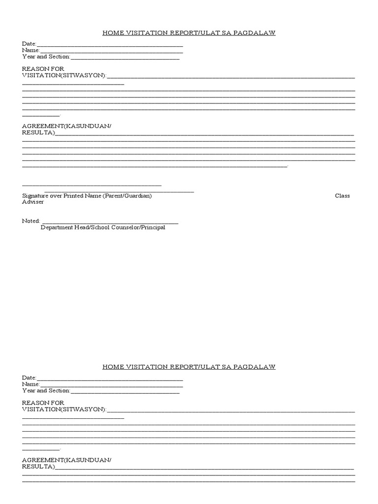 Home Visit Report For Upload | PDF | Career & Growth | Finance & Money ...