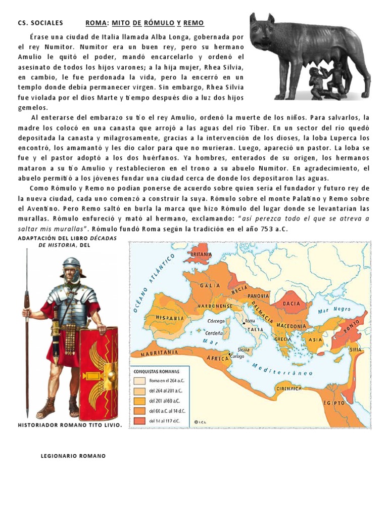 Mito de Rómulo y Remo en Roma | PDF | Romulus y Remus | Roma antigua
