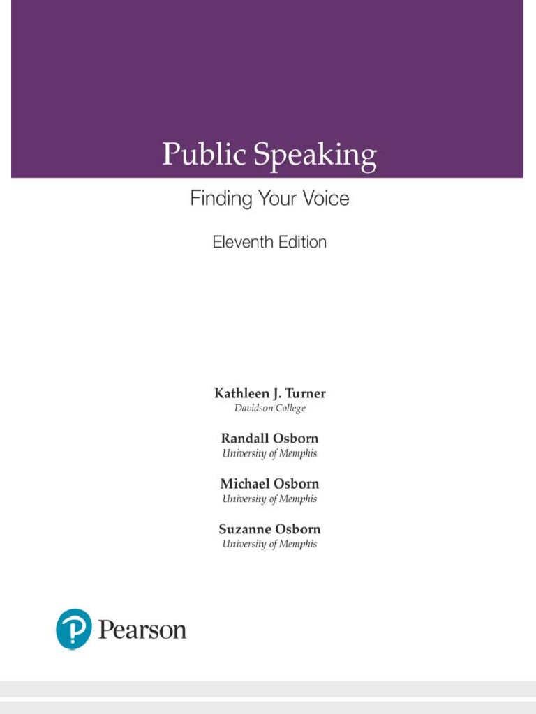 Public Speaking by Kathleen J. Turner, Randall Osborn, Michael Osborn ...