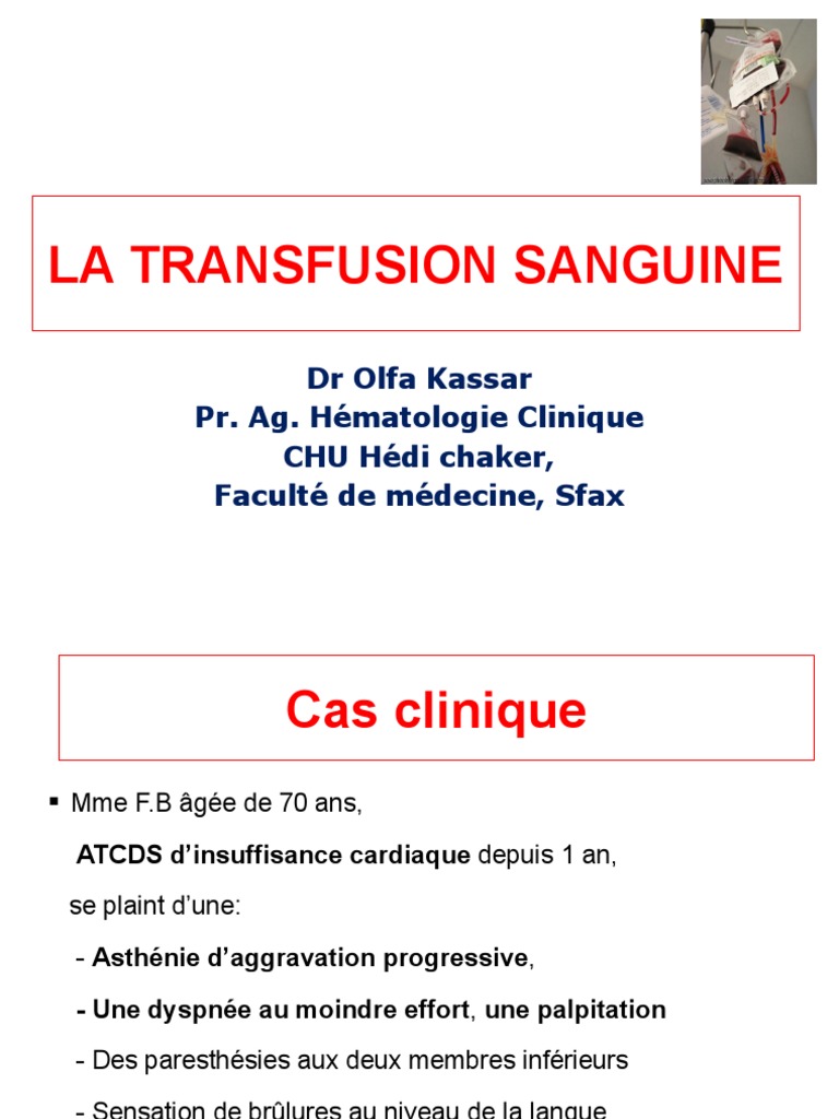 Cours4 TRANSFUSION | PDF | Transfusion sanguine | Groupe sanguin