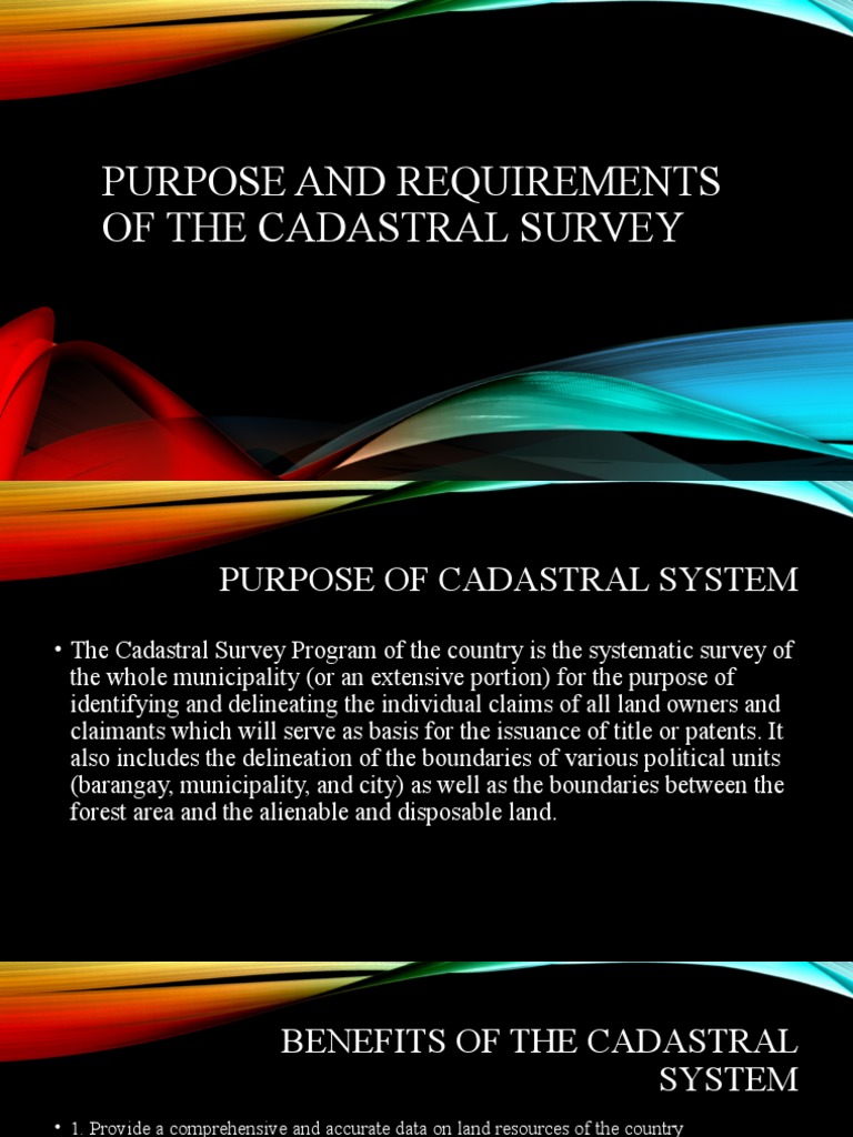 Purpose and Requirements of The Cadastral Survey | PDF | Surveying