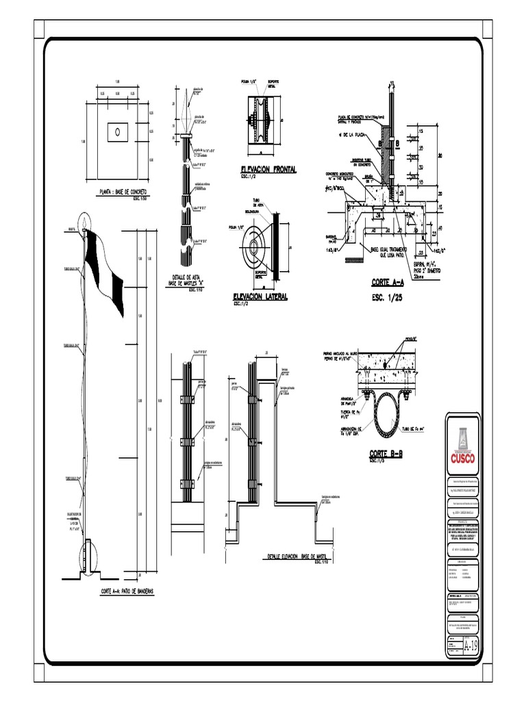 Diseño de Asta de Bandera en Metal | PDF
