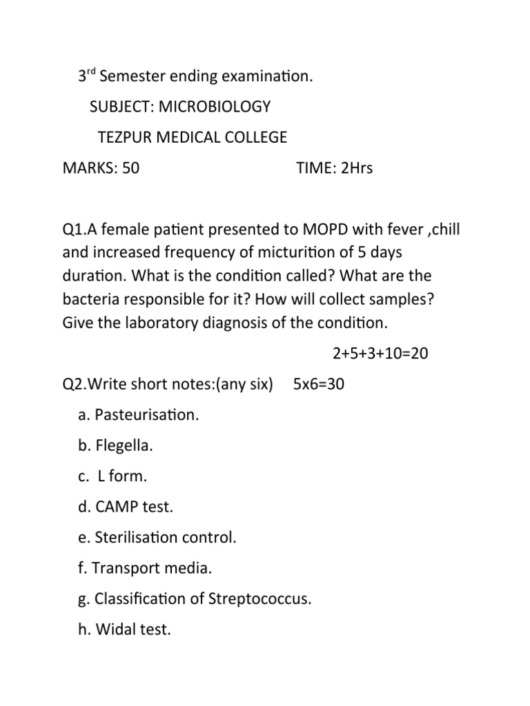 3rd Semester Ending Examination | PDF