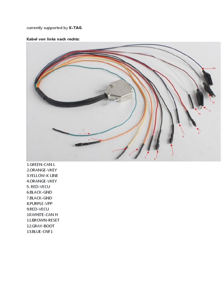 Kess Ktag Pinout | PDF