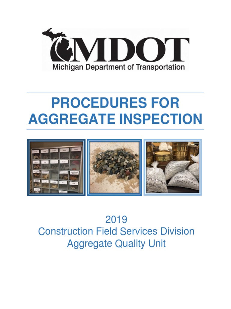 MDOT Procedures For Aggregate Inspection 658850 7 | PDF | Construction ...