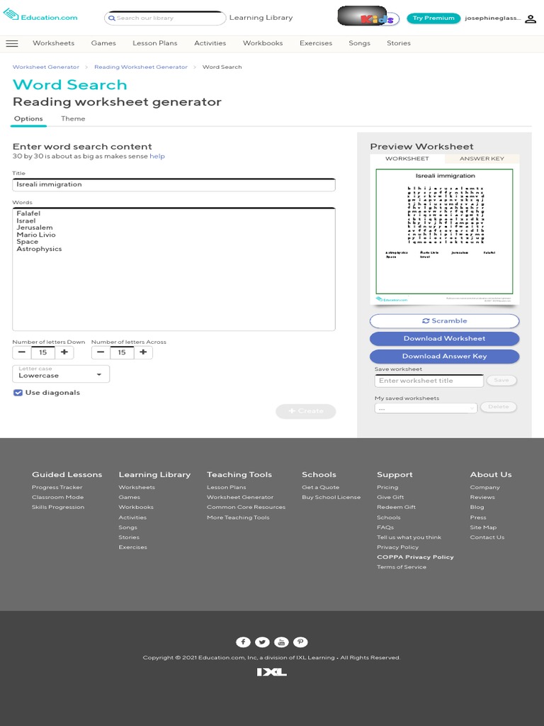 Word Search Maker | PDF