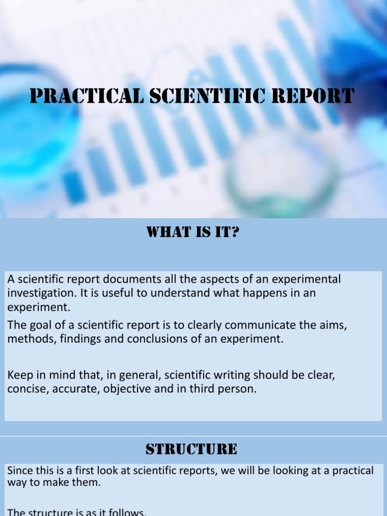 Practical Scientific Report | PDF | Experiment | Hypothesis