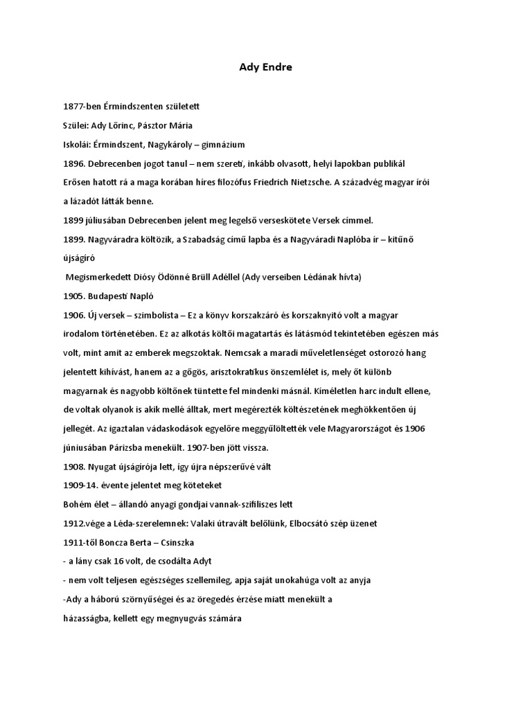 Ady Endre | PDF