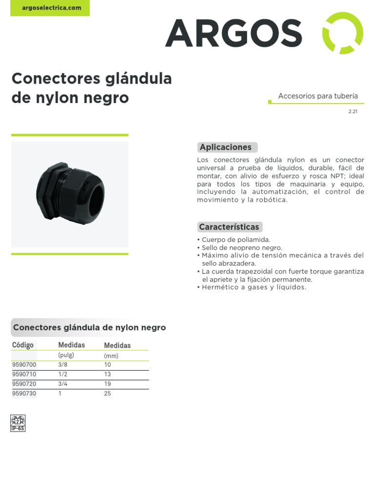 Conectores Glandula Nylon | PDF