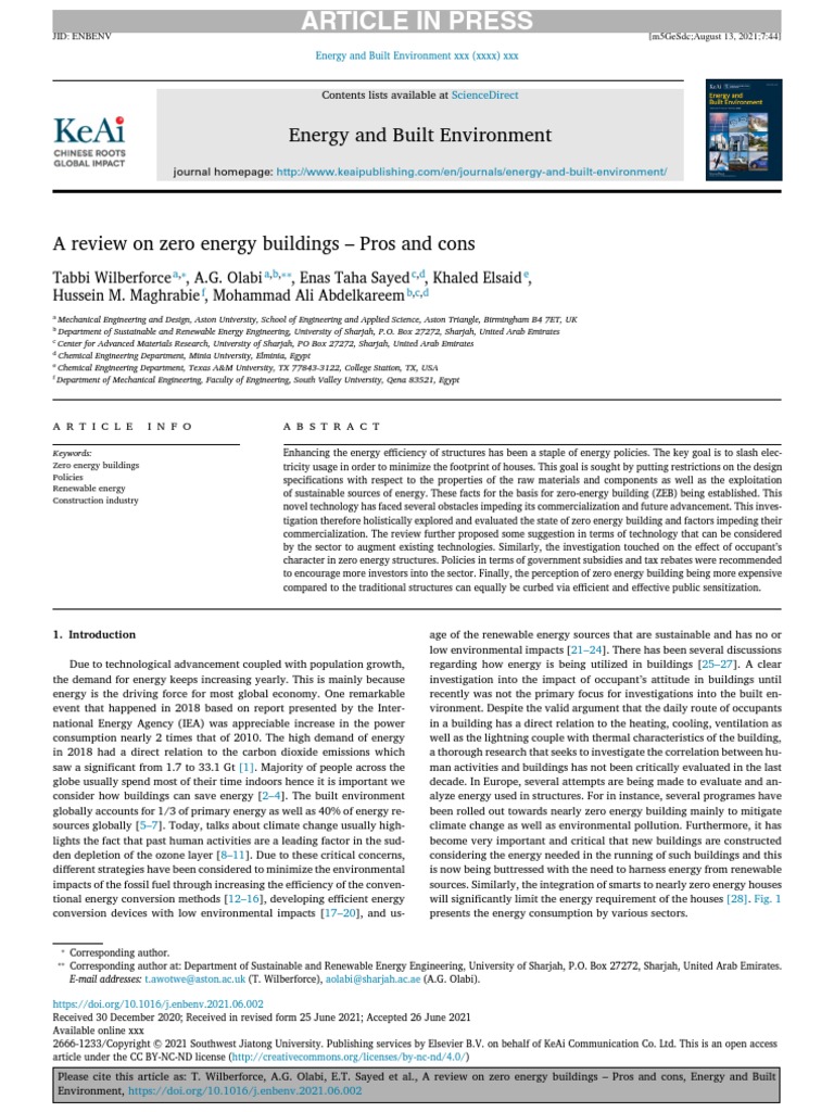 Energy and Built Environment | PDF | Building Insulation | Sustainability