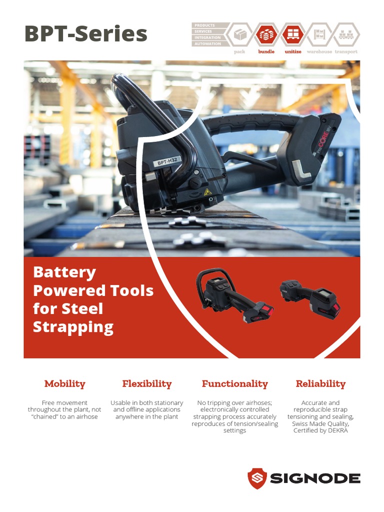 BPT-Series: Battery Powered Tools For Steel Strapping | PDF ...