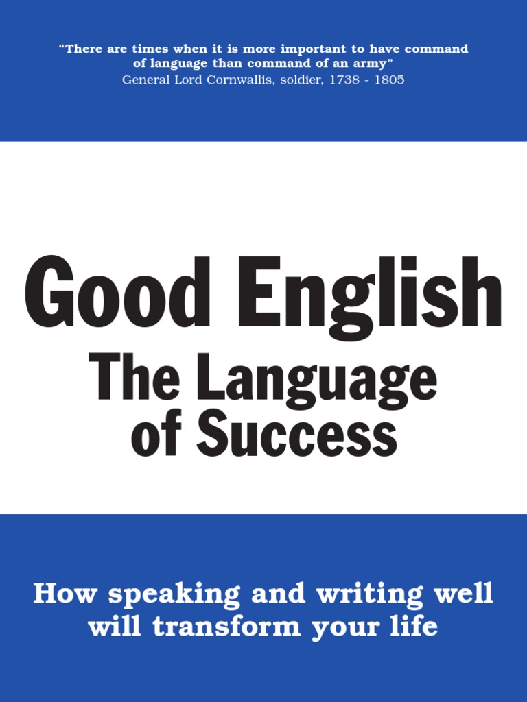 Good English - The Language of Success | PDF | Reading (Process ...
