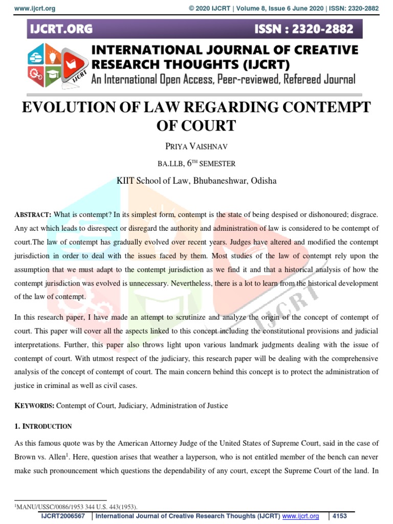 Conclusion | PDF | Contempt Of Court | Human Rights