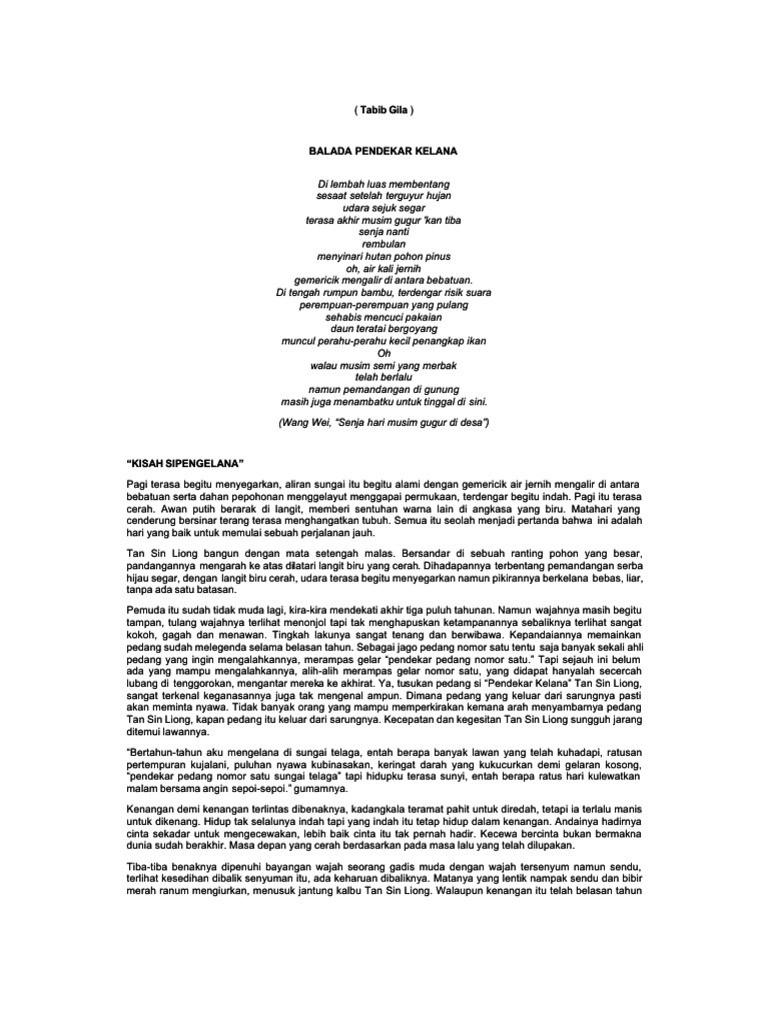 Balada Pendekar Kelana | PDF