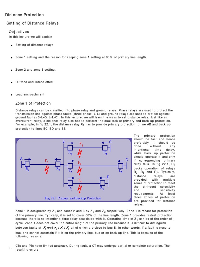 Distance Relay Setting - Tutorial | PDF | Electrical Impedance | Relay
