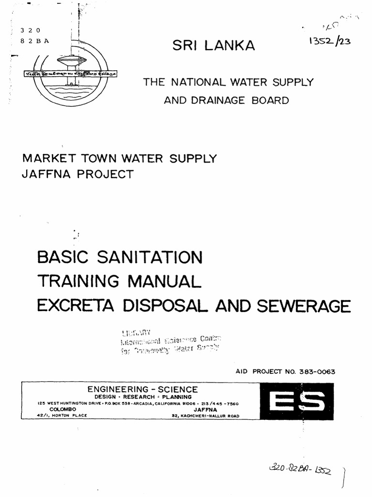 Basic Sanitation Training Manual | PDF | Sewage Treatment | Septic Tank