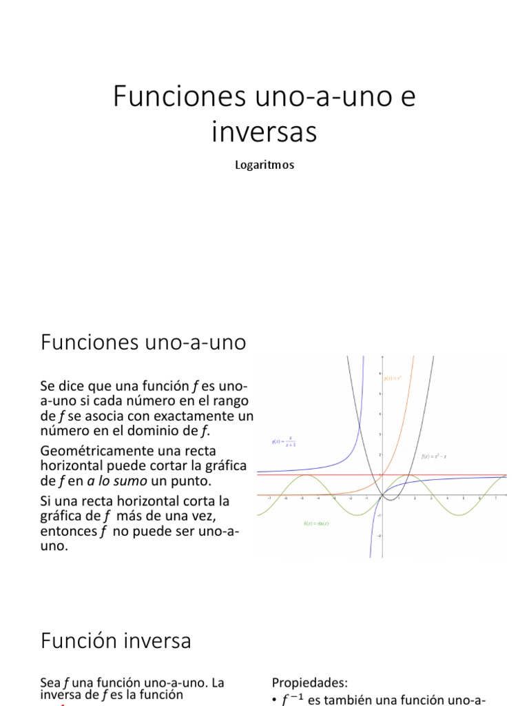 Función Inversa, Logaritmos | PDF | Logaritmo | Función (Matemáticas)