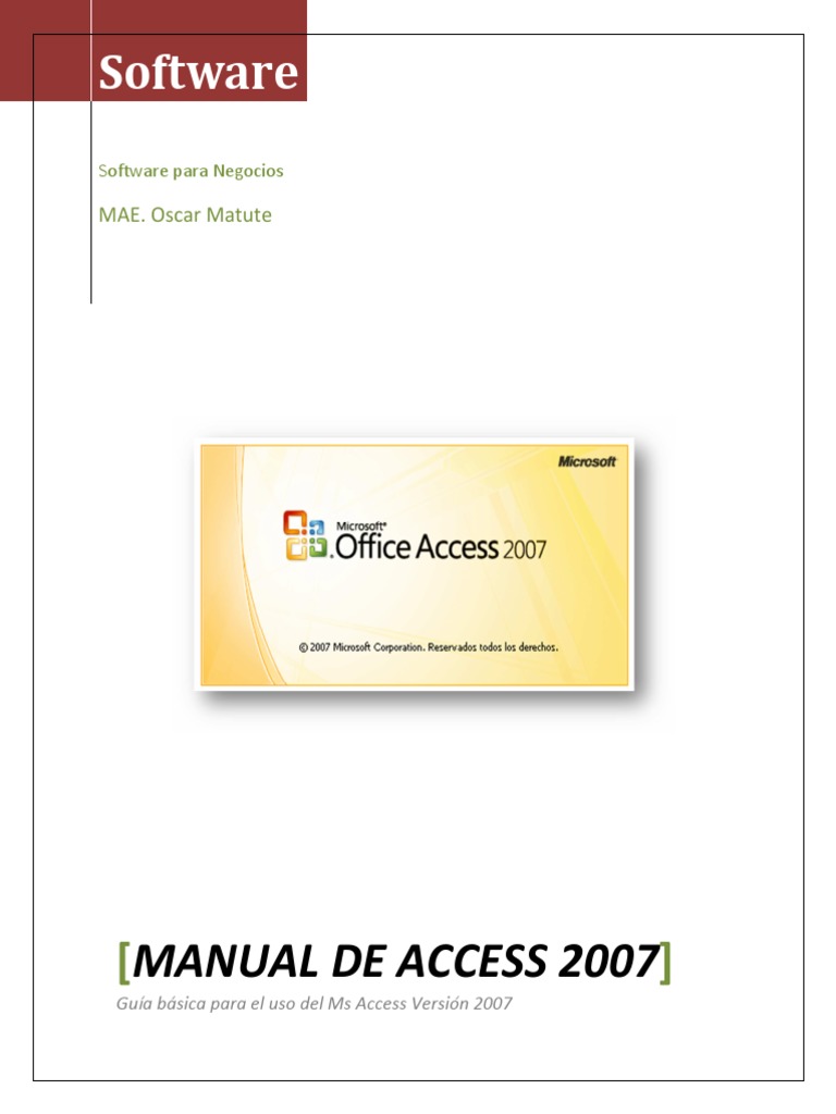 Manual de Access | PDF | Bases de datos | Ventana (informática)