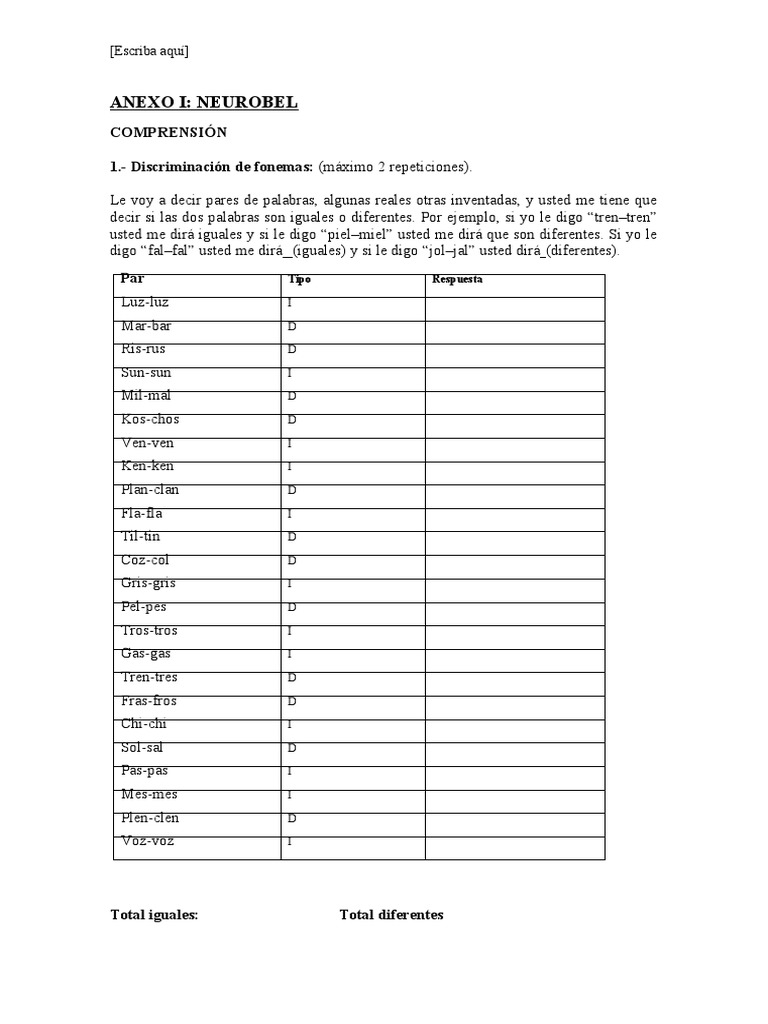 Neurobel Cuaderno Registro | PDF | Afasia | Lingüística