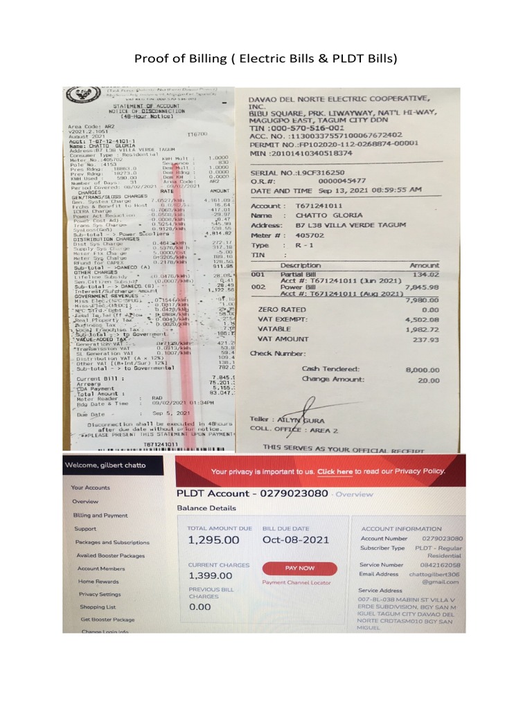 Proof of Billing | PDF