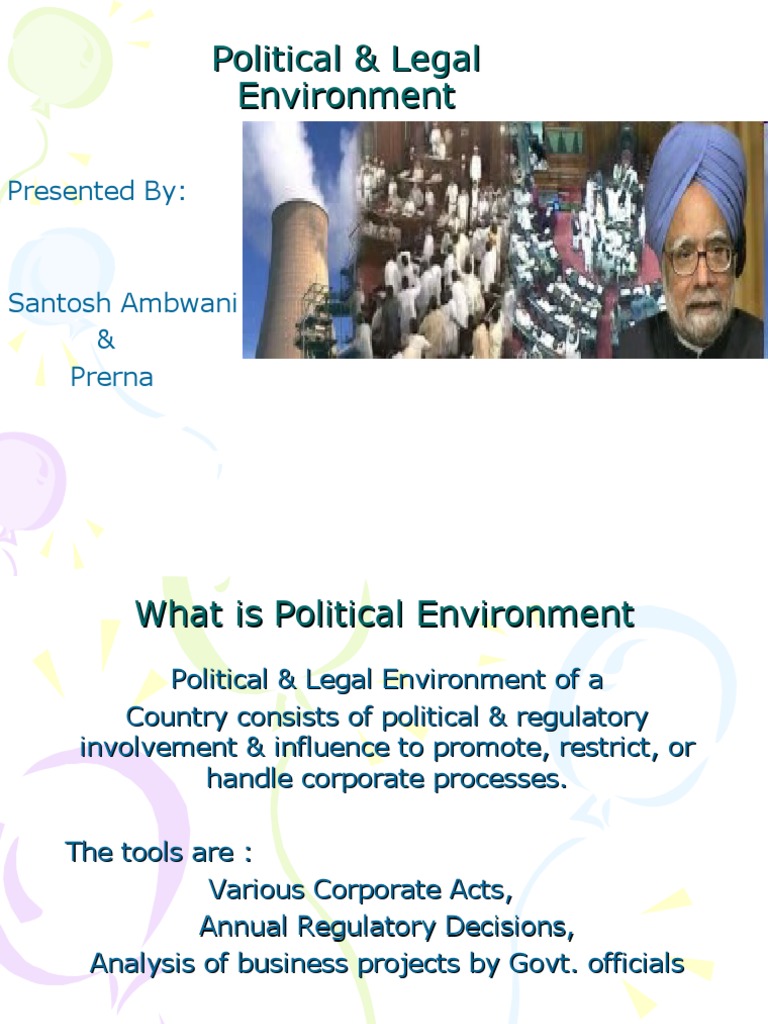 Political & Legal Environment | PDF | Economies | Policy