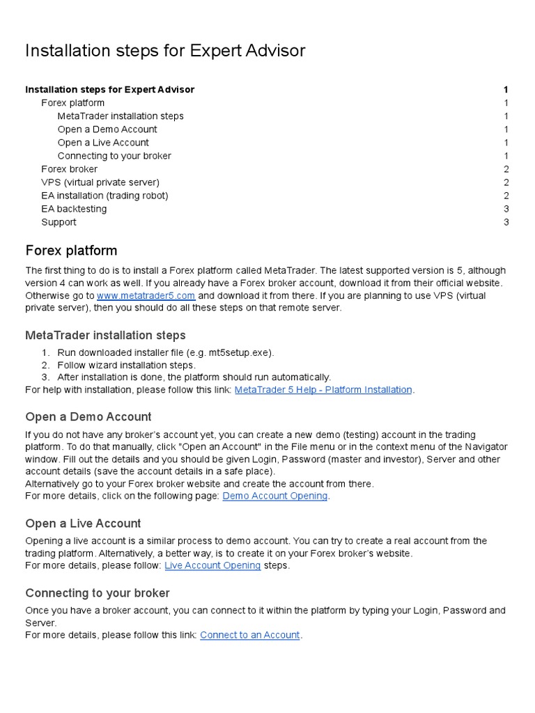 Expert Advisor Installation Guide | PDF | Computer File | Software ...