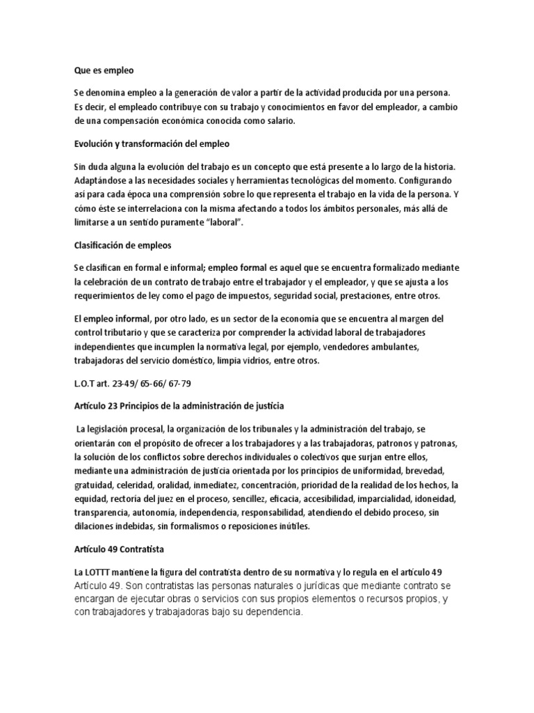 Que Es Empleo | Descargar gratis PDF | Contabilidad | Desempleo