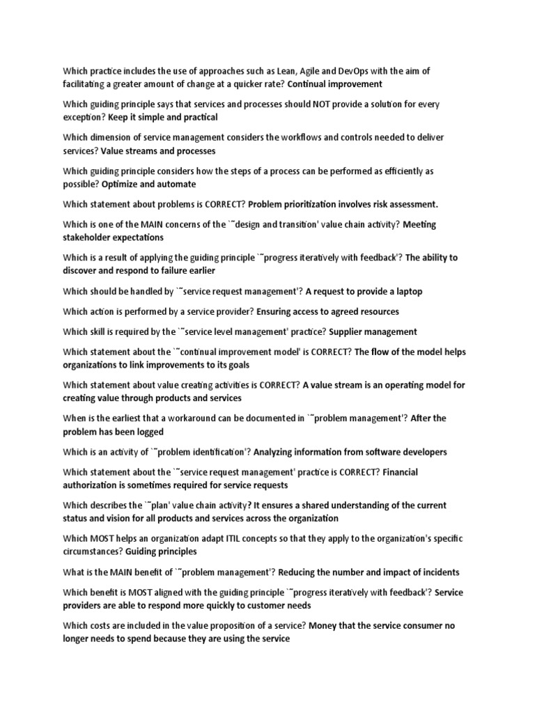 Itil Revised Questions-101 | PDF | Agile Software Development | Business