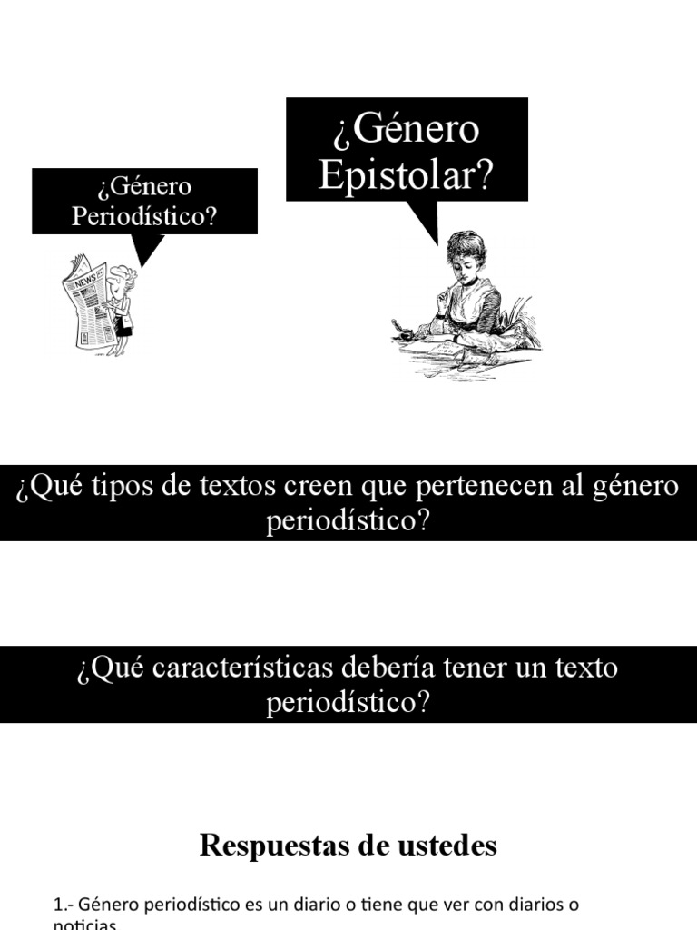 Género Epistolar Género Periodístico - 6° Básico | PDF | Periódicos ...
