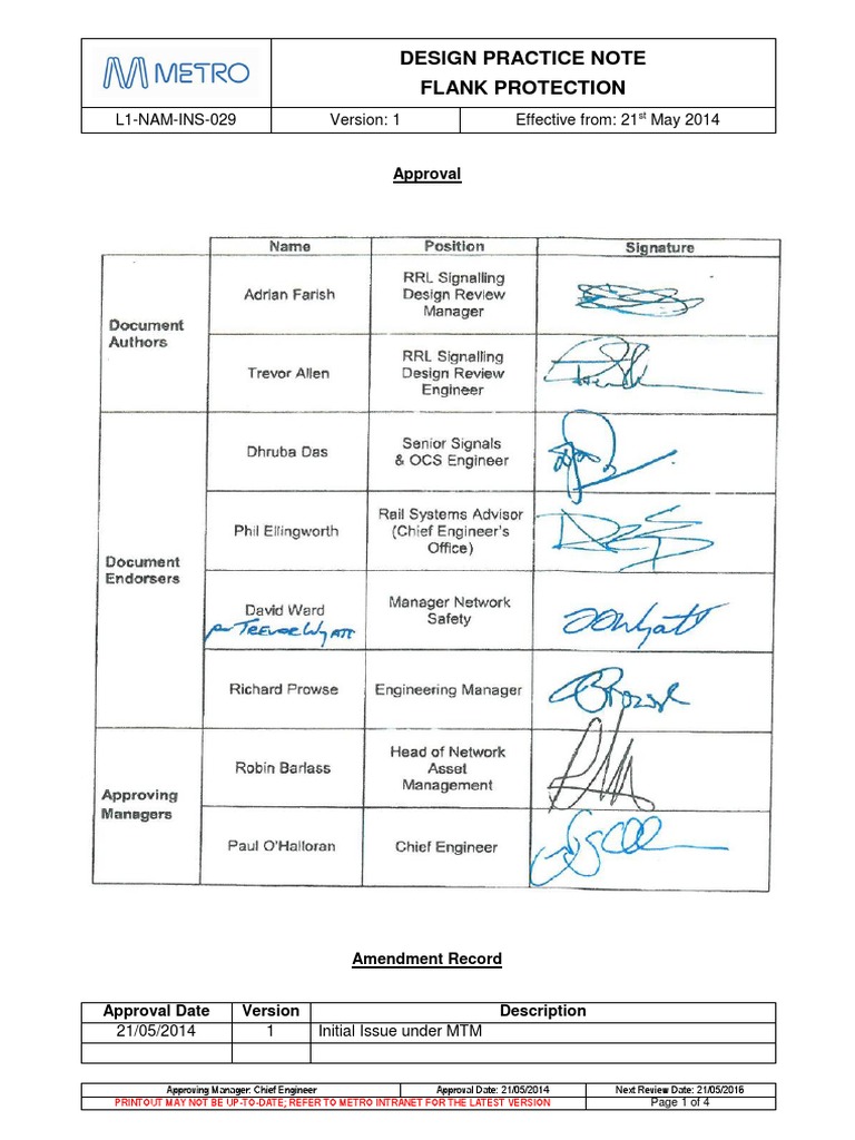 Flank Protection Design Guide | PDF | Rail Transport