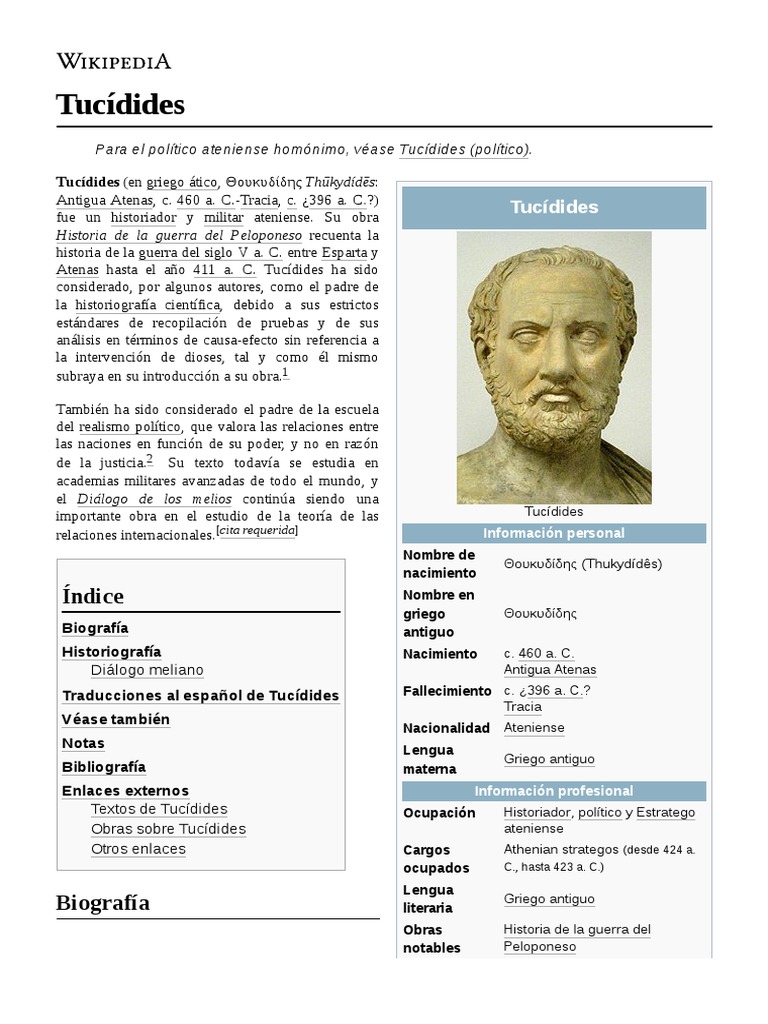 Tucídides | PDF | Antiguedad clasica | Grecia clasica