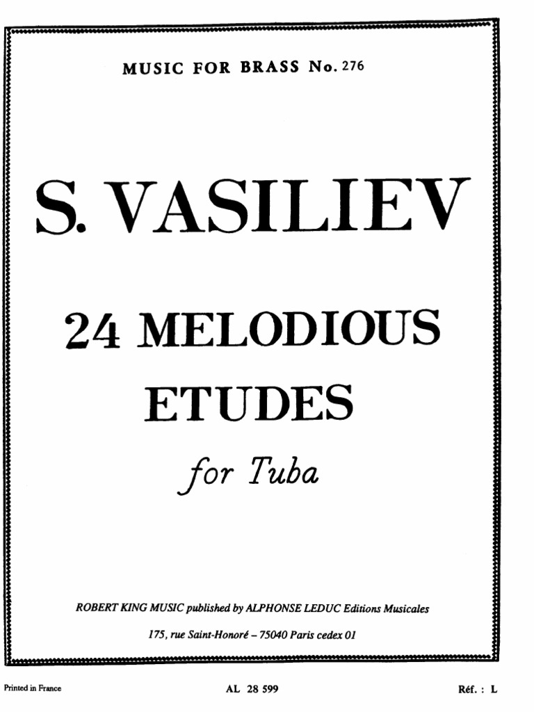 24 Melodious Etudes For Tuba | PDF
